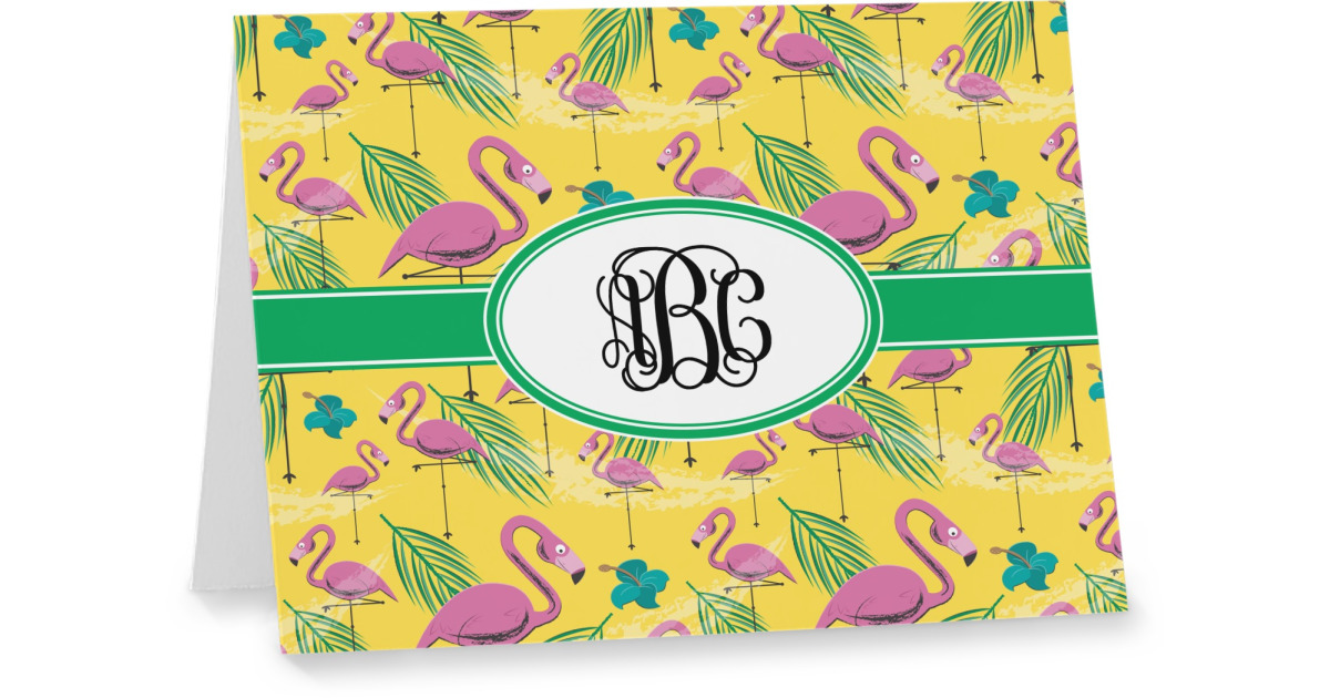 Custom Pink Flamingo Note cards (Personalized) | YouCustomizeIt