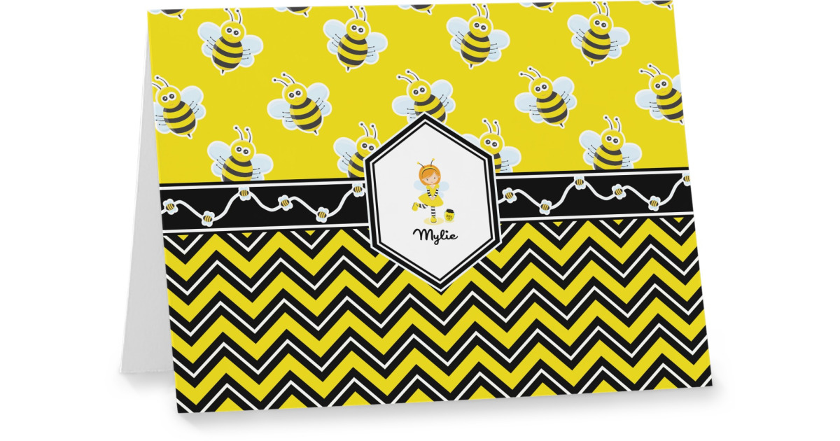 Custom Buzzing Bee Note cards (Personalized) | YouCustomizeIt