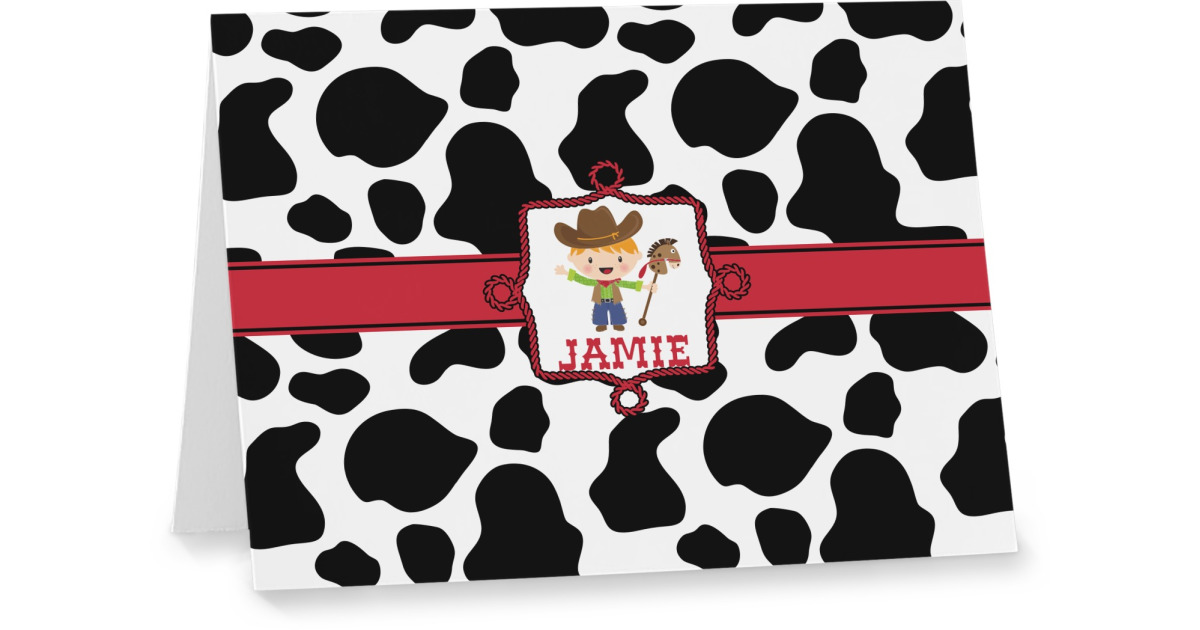 Custom Cowprint w/Cowboy Note cards (Personalized) | YouCustomizeIt
