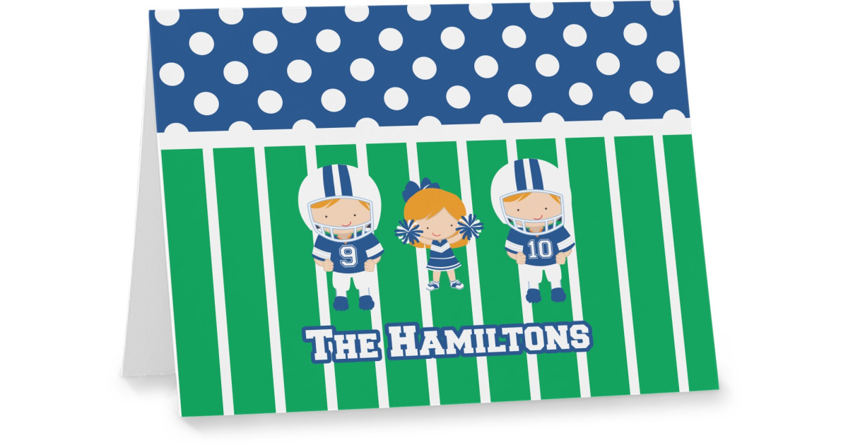 Custom Football Note cards (Personalized) | YouCustomizeIt