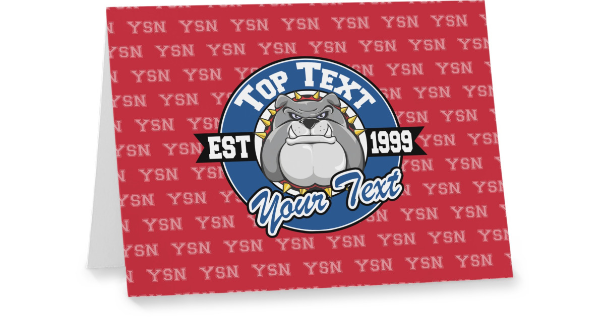 Custom School Mascot Note cards (Personalized) | YouCustomizeIt