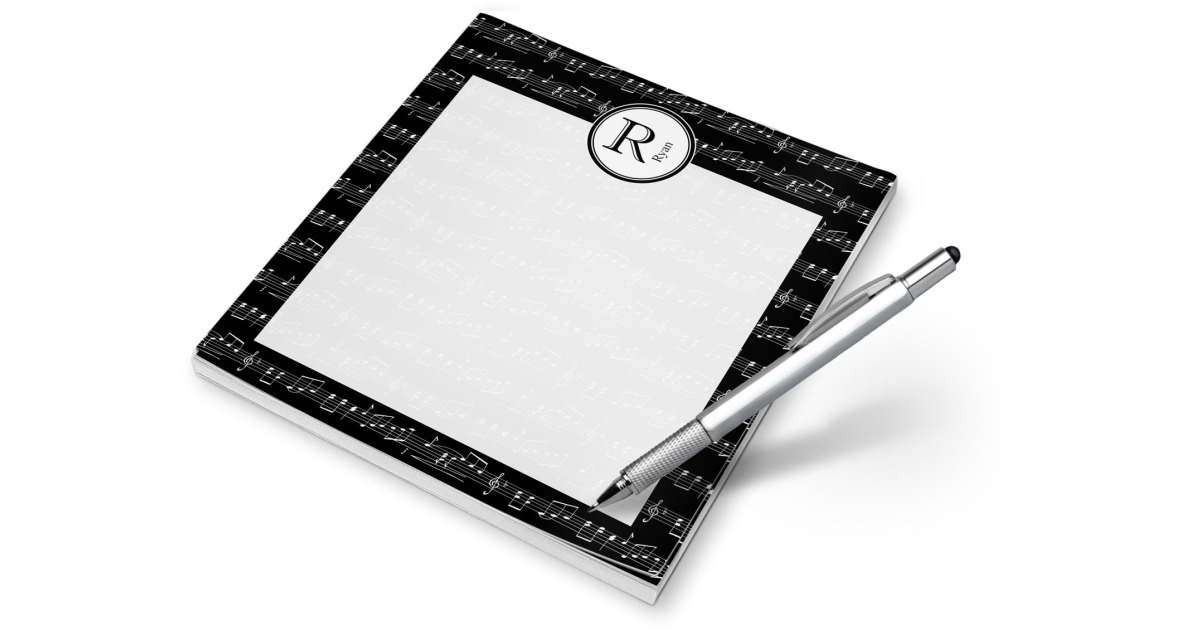 Custom Musical Notes Notepad (Personalized) | YouCustomizeIt