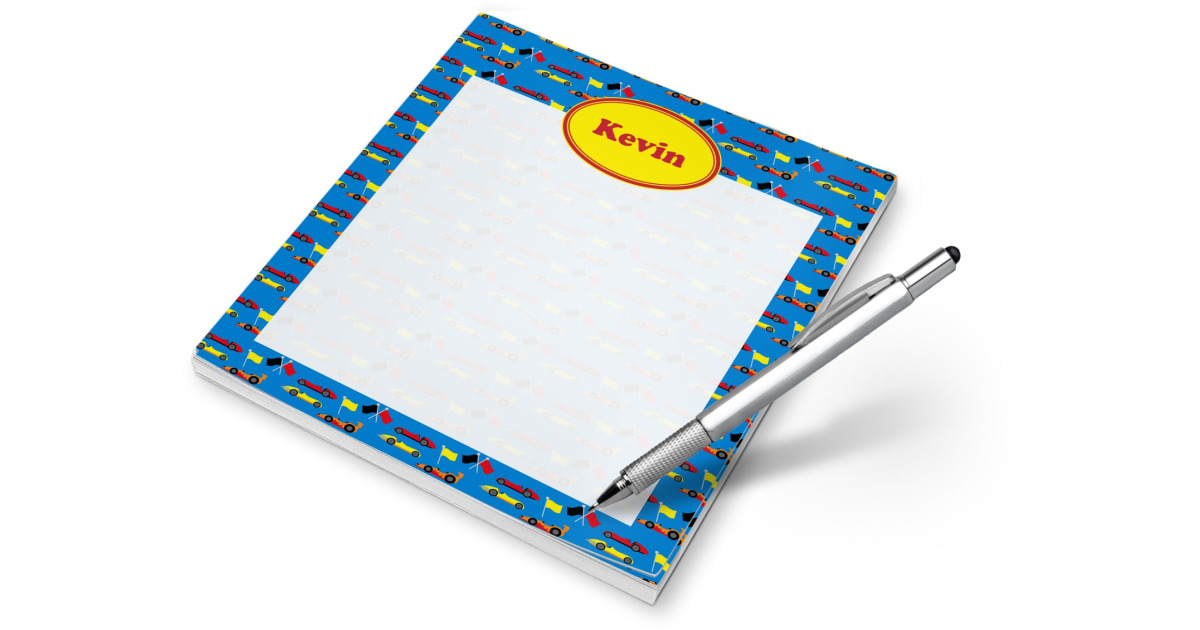 Custom Racing Car Notepad (Personalized) | YouCustomizeIt