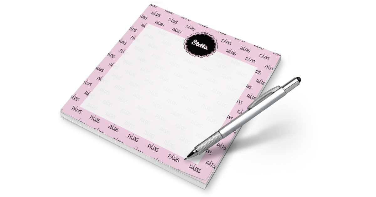 Custom Paris & Eiffel Tower Notepad (Personalized) | YouCustomizeIt