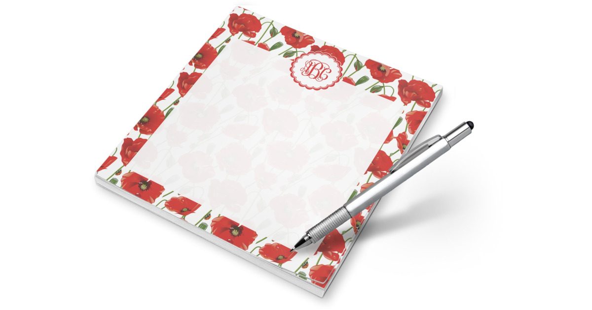 Custom Poppies Notepad (Personalized) | YouCustomizeIt