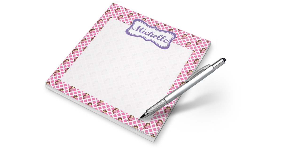 Custom Princess & Diamond Print Notepad (Personalized) | YouCustomizeIt