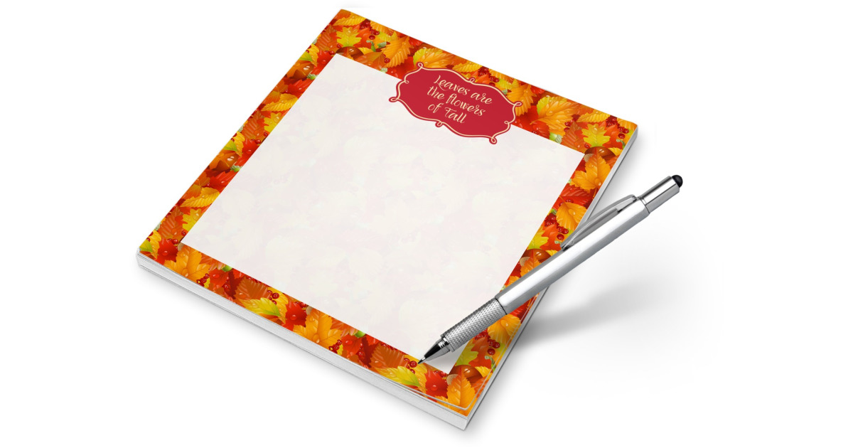 Custom Fall Leaves Notepad | YouCustomizeIt