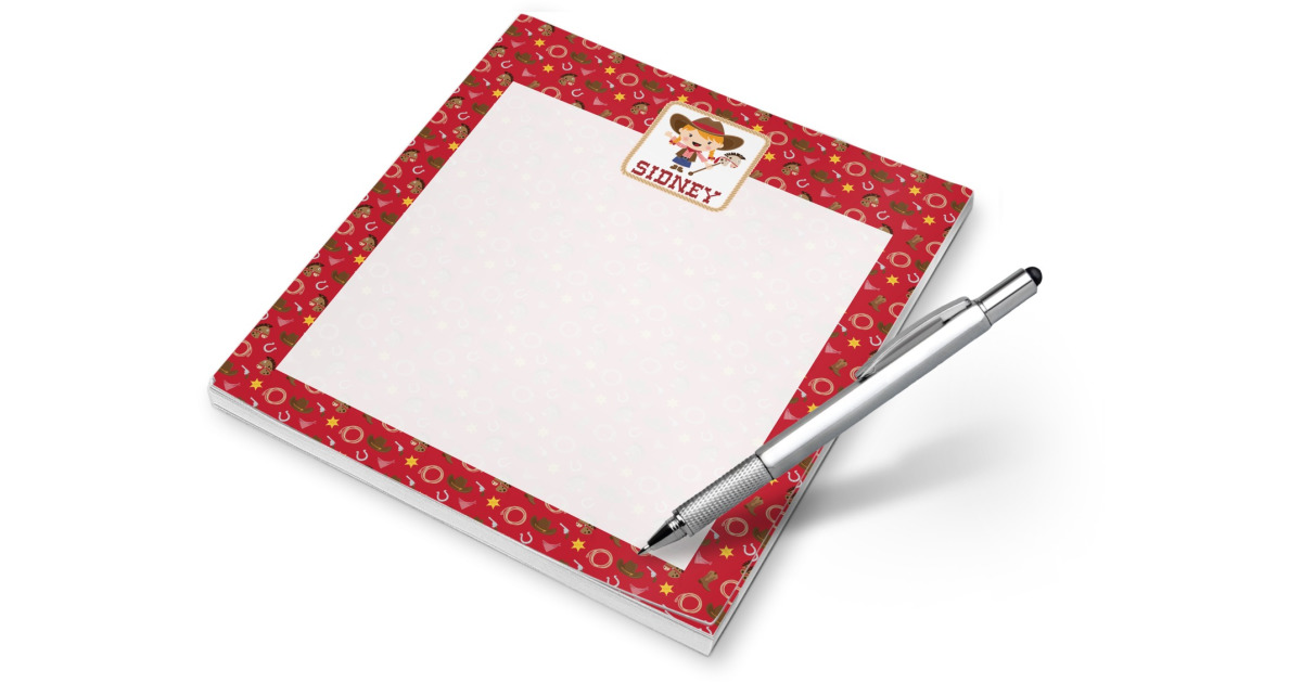 Custom Red Western Notepad (Personalized) | YouCustomizeIt