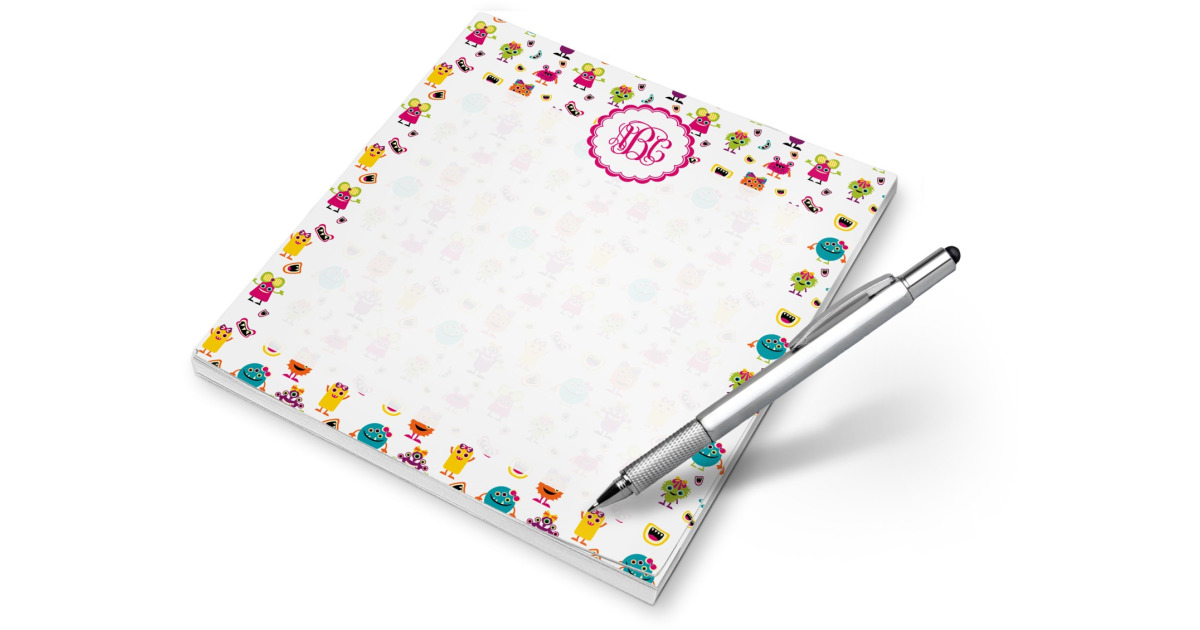 Custom Girly Monsters Notepad (Personalized) | YouCustomizeIt