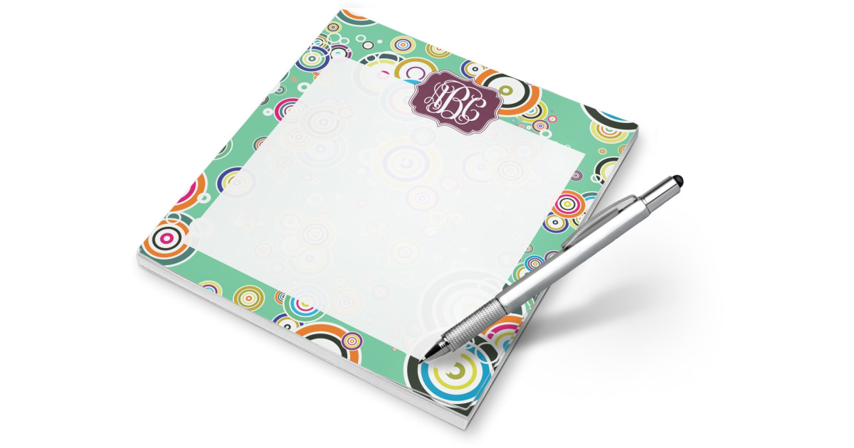 Custom Colored Circles Notepad (Personalized) | YouCustomizeIt