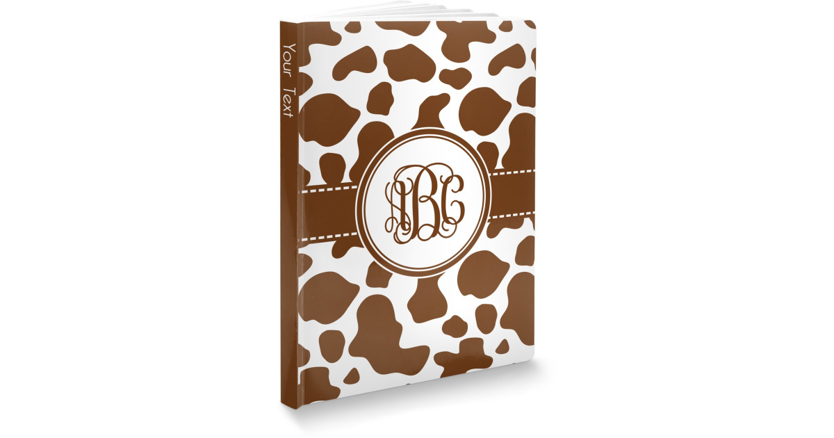 Custom Cow Print Softbound Notebook - 5.75" x 8" (Personalized ...