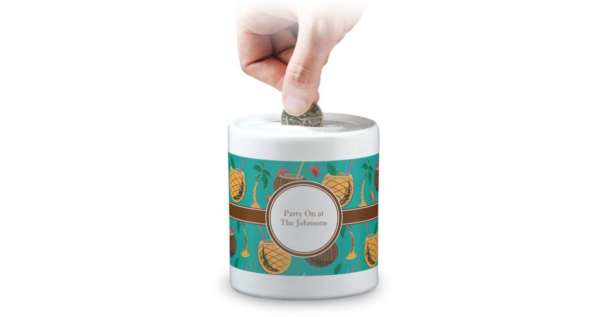 Custom Coconut Drinks Coin Bank (Personalized) | YouCustomizeIt