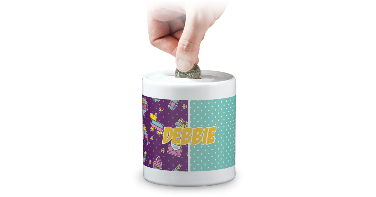 Custom Pinata Birthday Coin Bank (Personalized) | YouCustomizeIt
