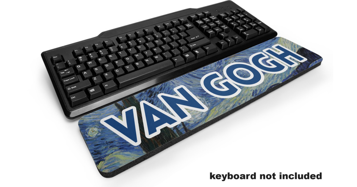 Custom The Starry Night (Van Gogh 1889) Keyboard Wrist Rest ...