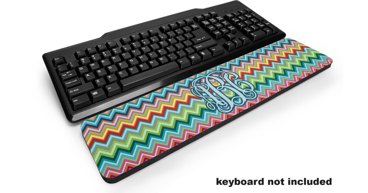 Custom Retro Chevron Monogram Keyboard Wrist Rest (Personalized ...