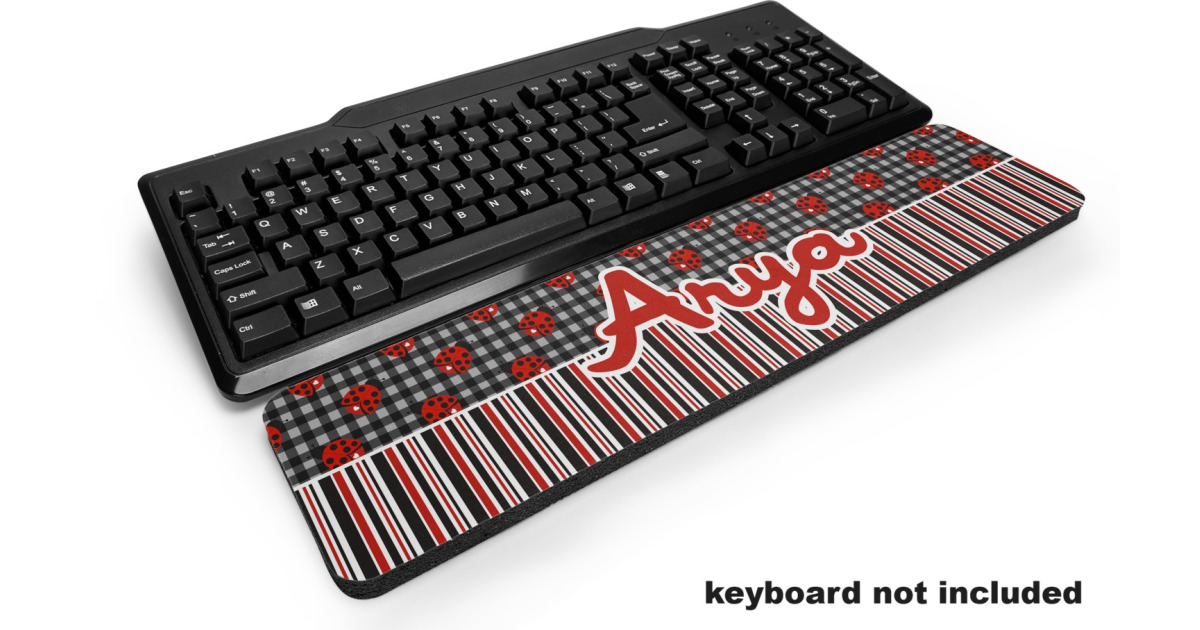 Custom Ladybugs & Stripes Keyboard Wrist Rest (Personalized ...