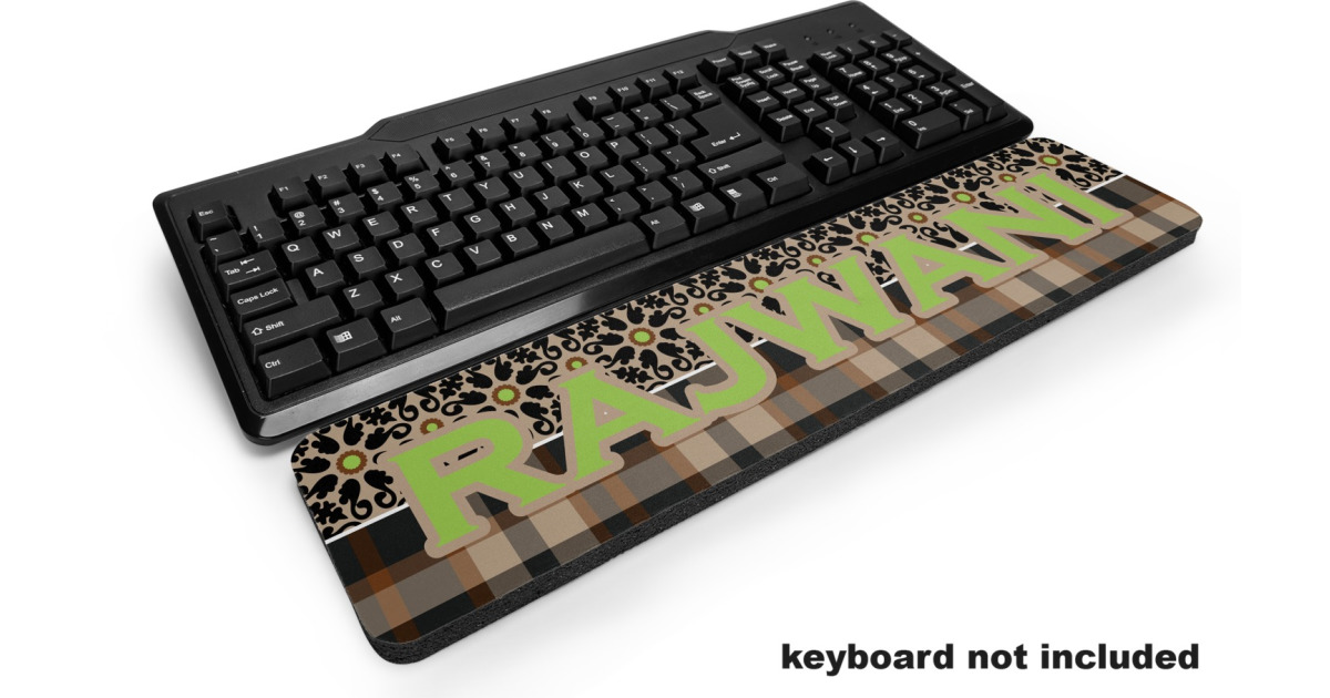 Custom Moroccan Mosaic & Plaid Keyboard Wrist Rest (Personalized ...