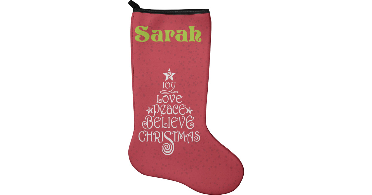 Custom Christmas Quotes and Sayings Holiday Stocking - Neoprene ...