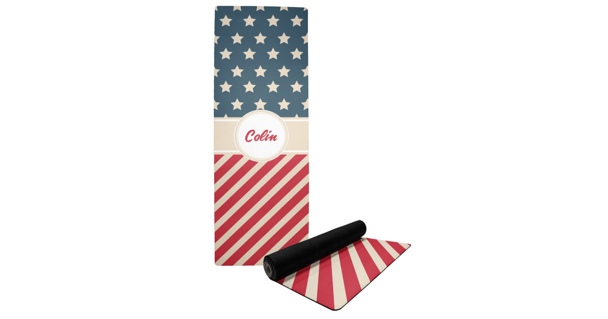 Custom Stars and Stripes Yoga Mat (Personalized) | YouCustomizeIt