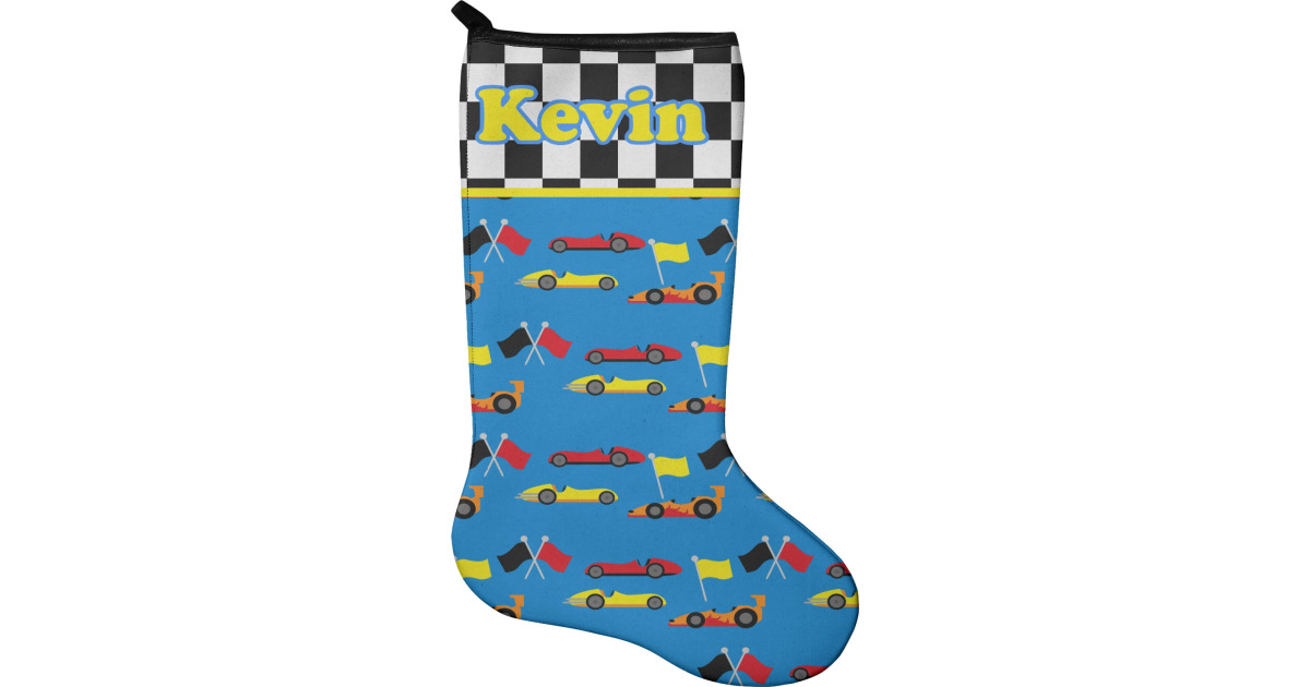 Custom Racing Car Holiday Stocking - Neoprene (Personalized ...