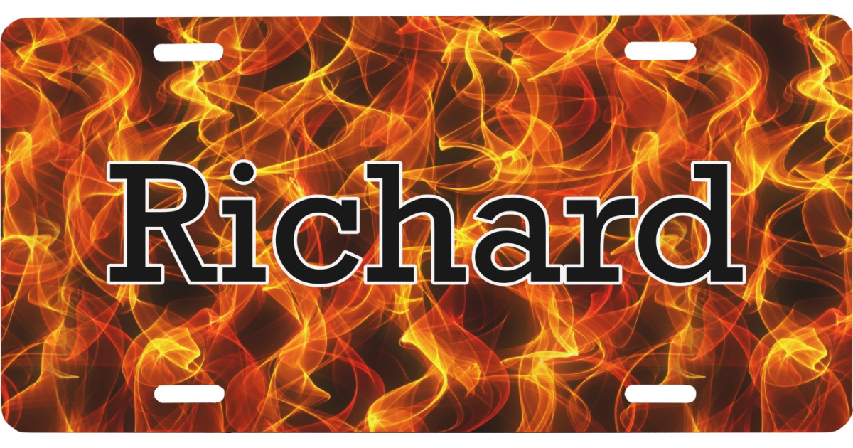 Custom Fire Front License Plate (Personalized) | YouCustomizeIt