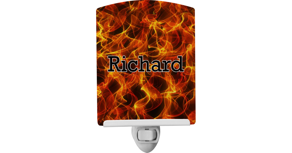 Custom Fire Ceramic Night Light (Personalized) | YouCustomizeIt