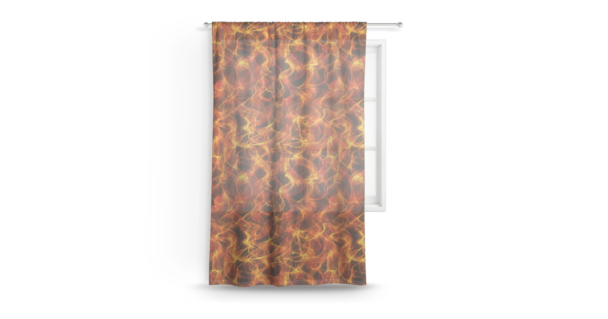 Custom Fire Sheer Curtain | YouCustomizeIt
