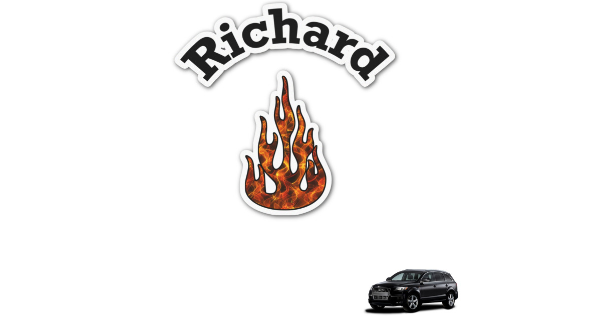 Custom Fire Graphic Car Decal (Personalized) | YouCustomizeIt