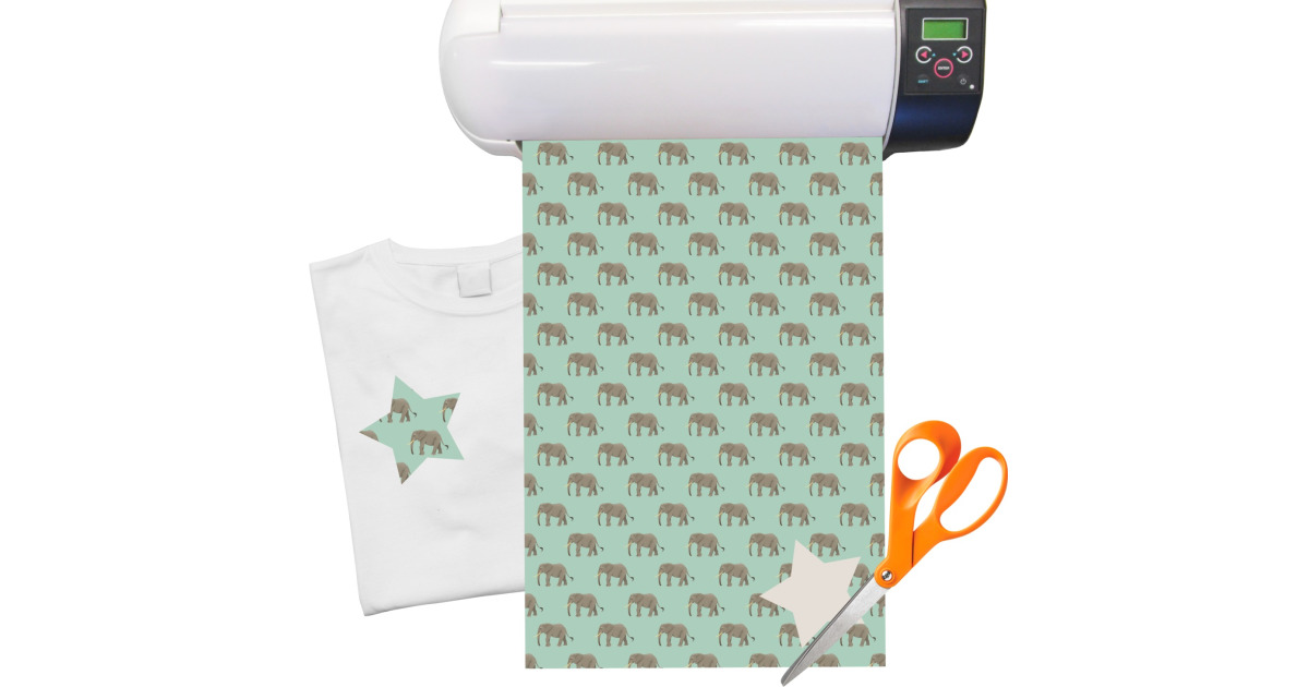 Custom Elephant Heat Transfer Vinyl Sheet (12"x18") | YouCustomizeIt