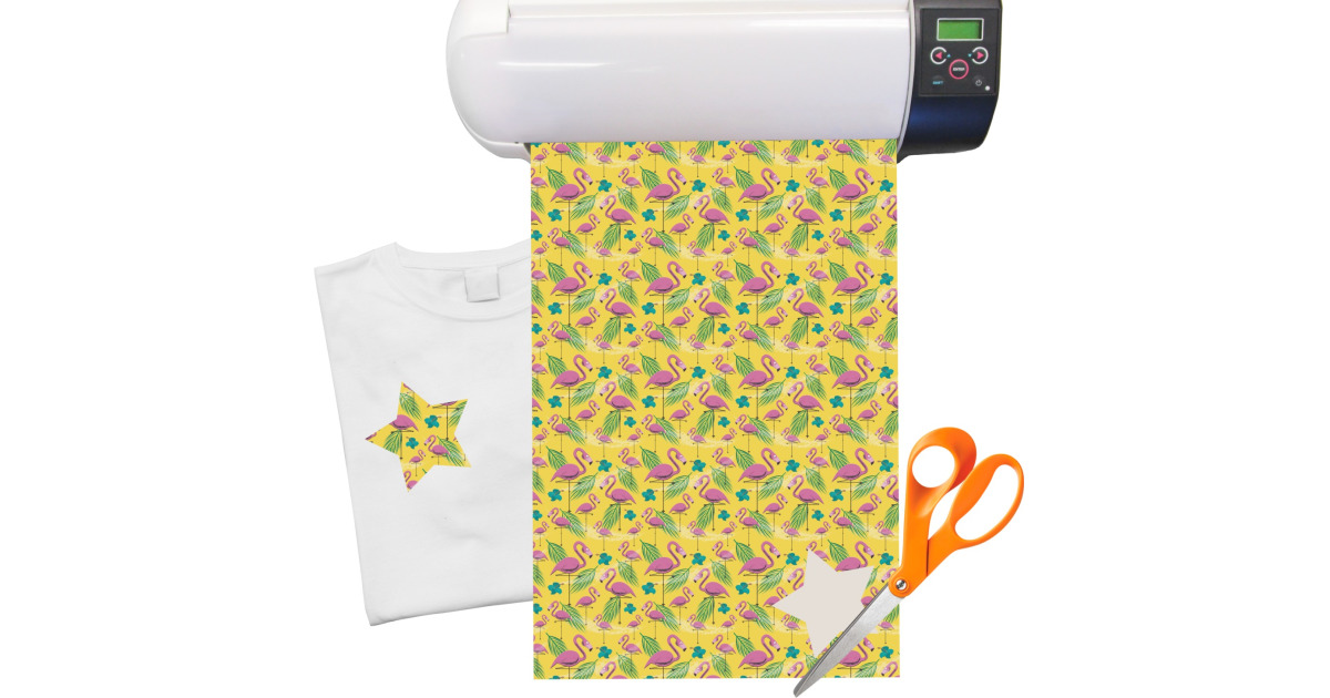 Custom Pink Flamingo Heat Transfer Vinyl Sheet (12"x18") | YouCustomizeIt
