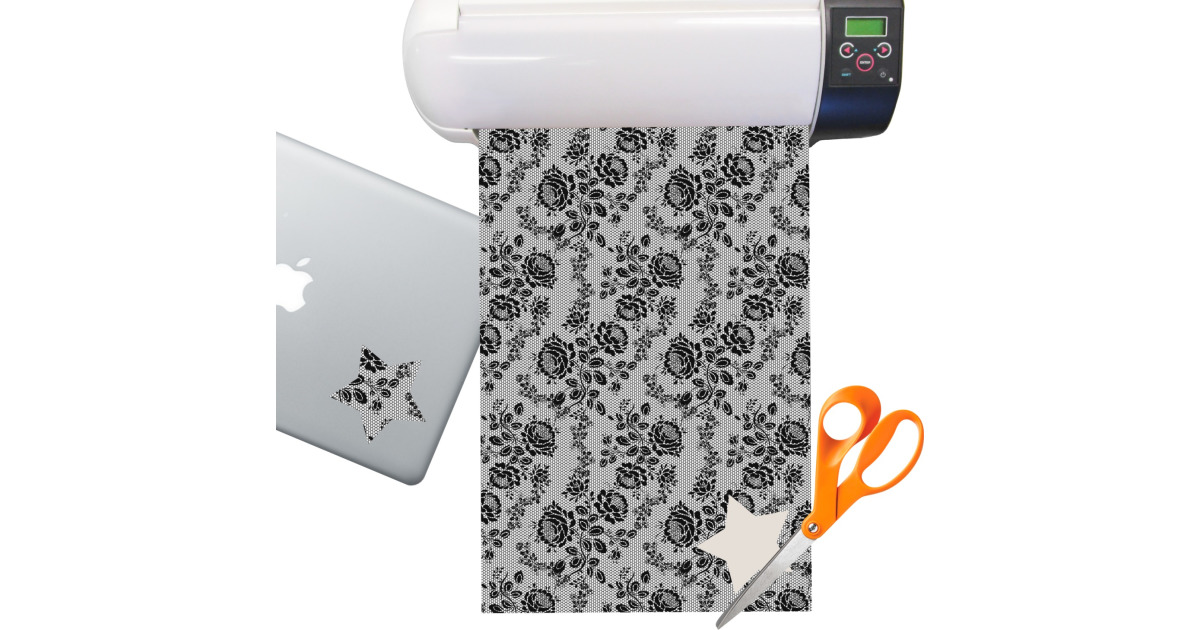 Custom Black Lace Sticker Vinyl Sheet (Permanent) | YouCustomizeIt