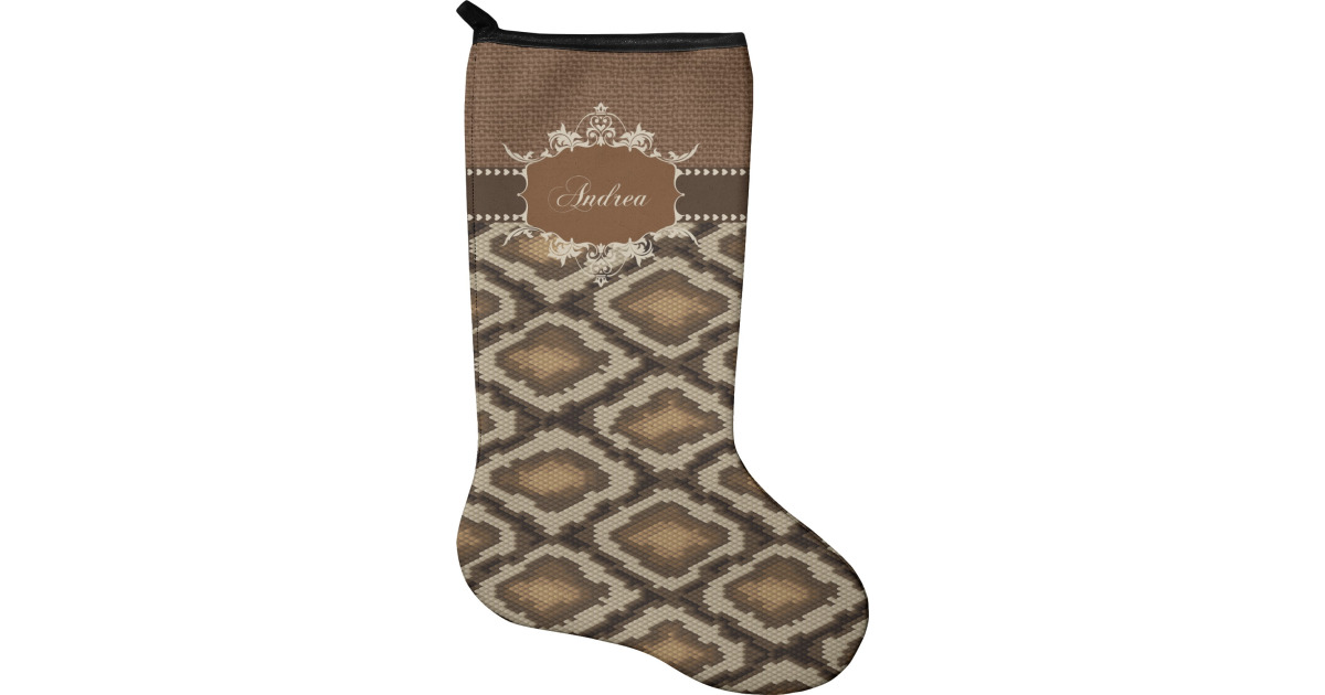 Custom Snake Skin Holiday Stocking - Neoprene (Personalized ...
