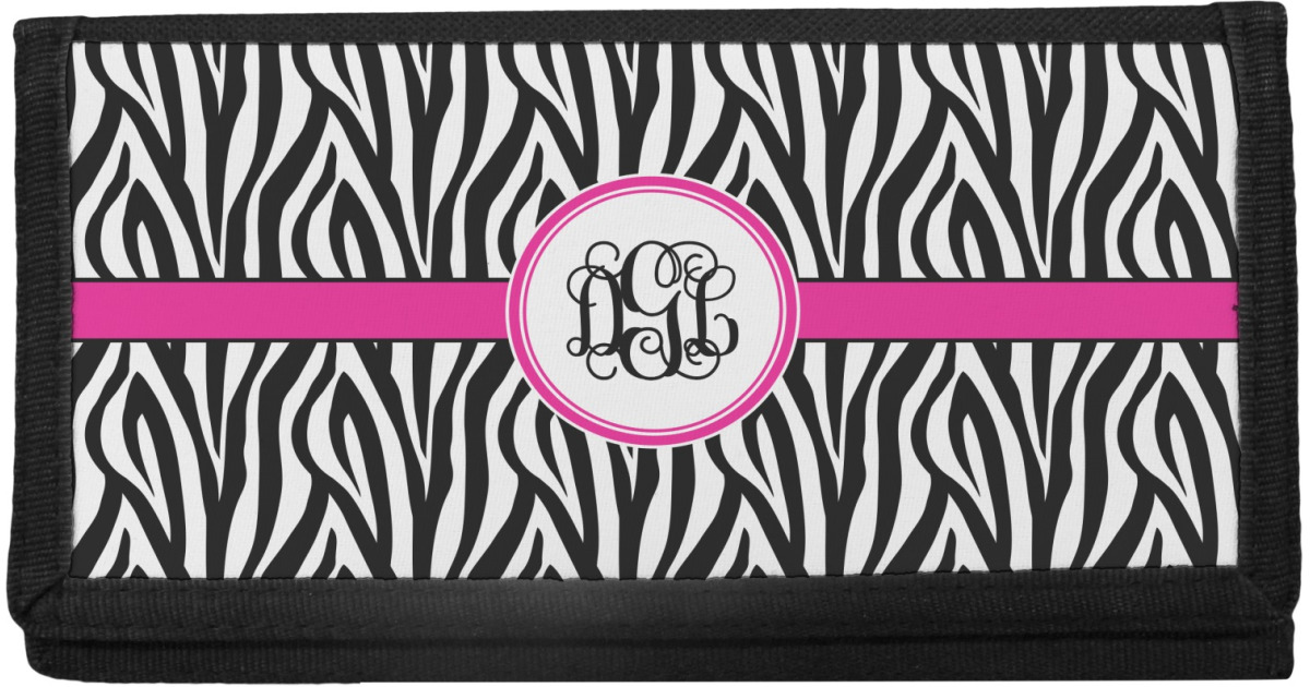 Custom Zebra Print Canvas Checkbook Cover (Personalized) | YouCustomizeIt