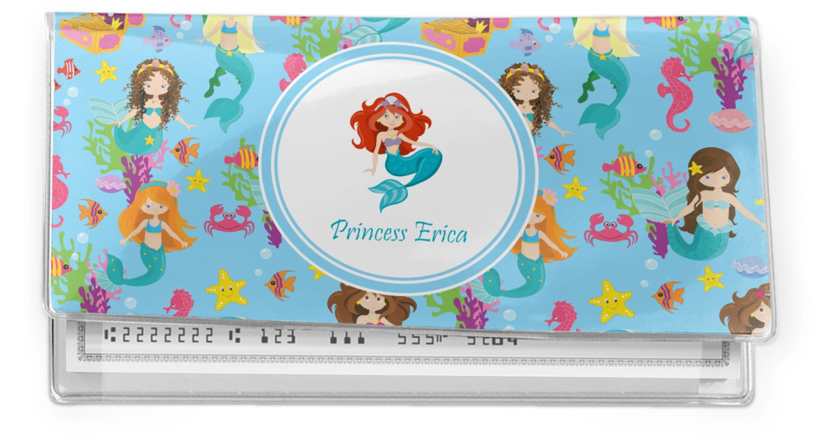 Custom Mermaids Vinyl Checkbook Cover (Personalized) | YouCustomizeIt