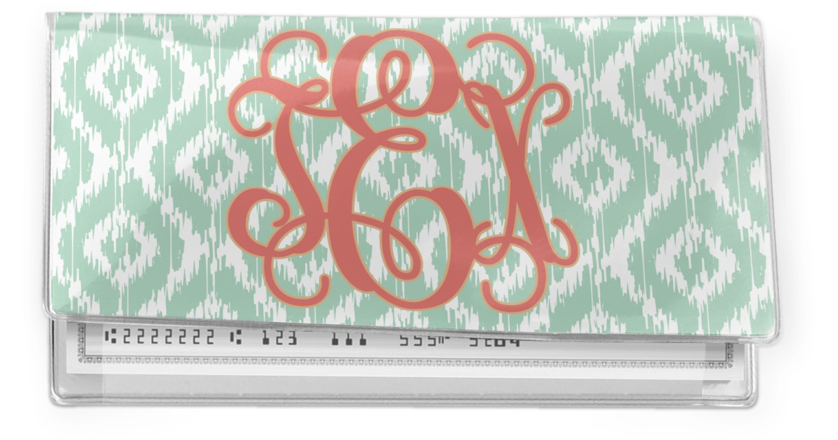 Monogram Vinyl Checkbook Cover (Personalized) - YouCustomizeIt