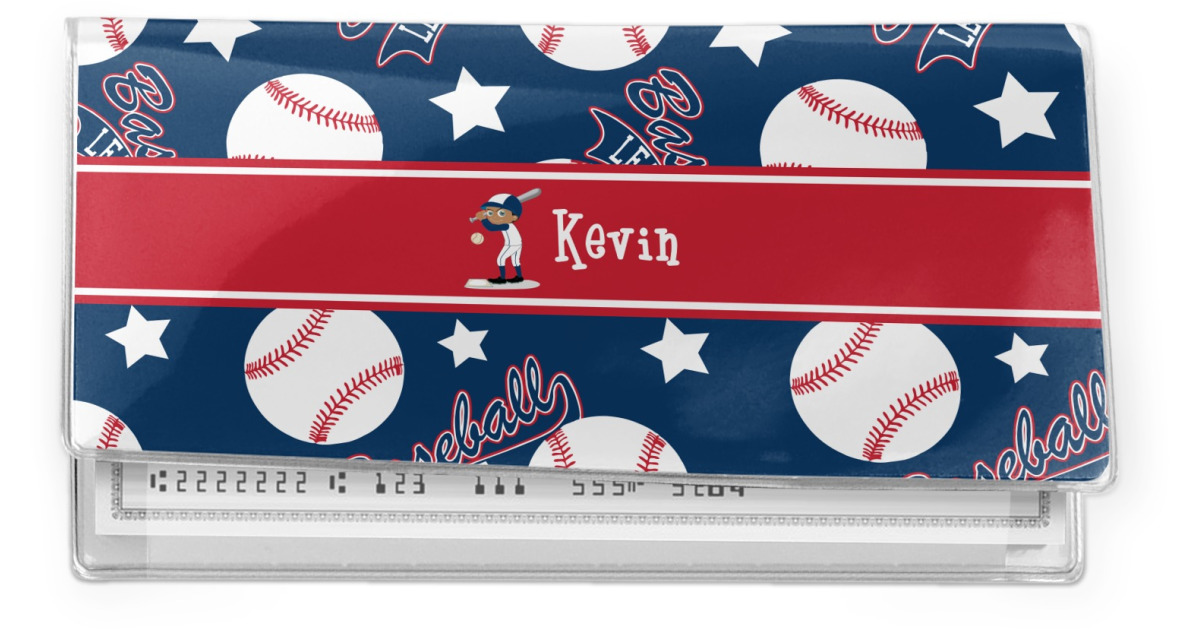 Custom Baseball Vinyl Checkbook Cover (Personalized) | YouCustomizeIt