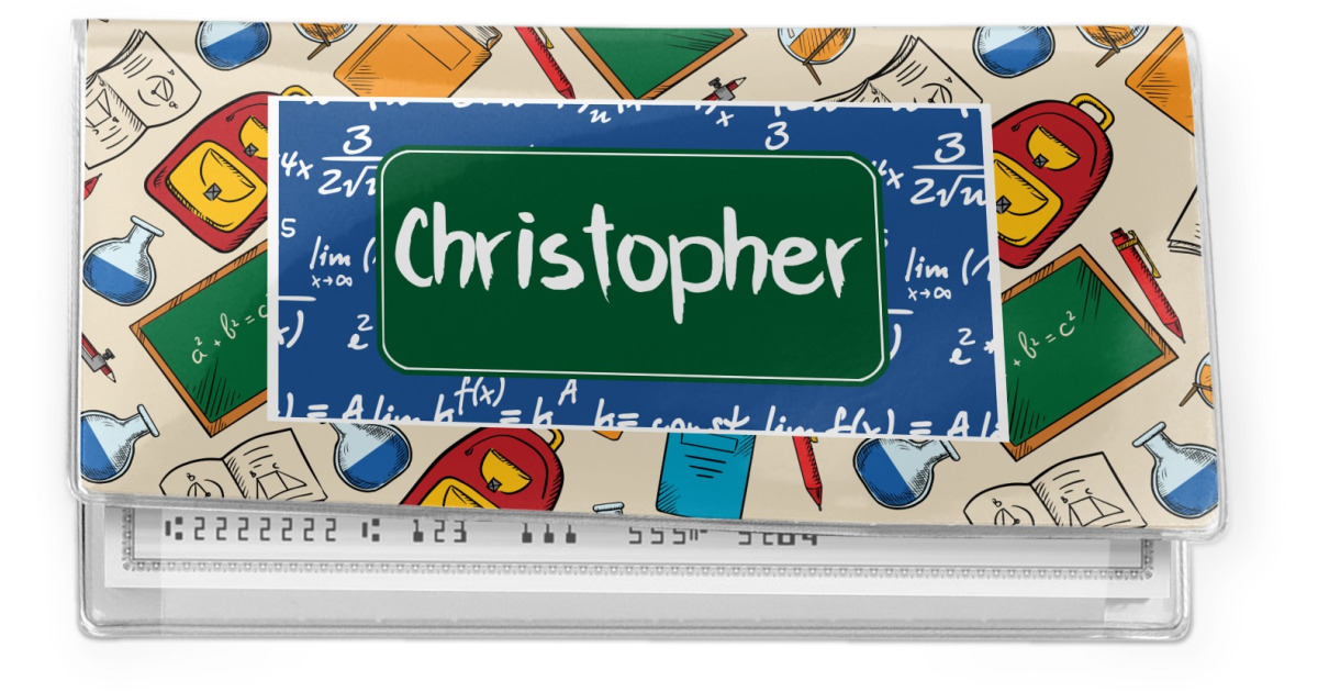 Custom Math Lesson Vinyl Checkbook Cover (Personalized) | YouCustomizeIt