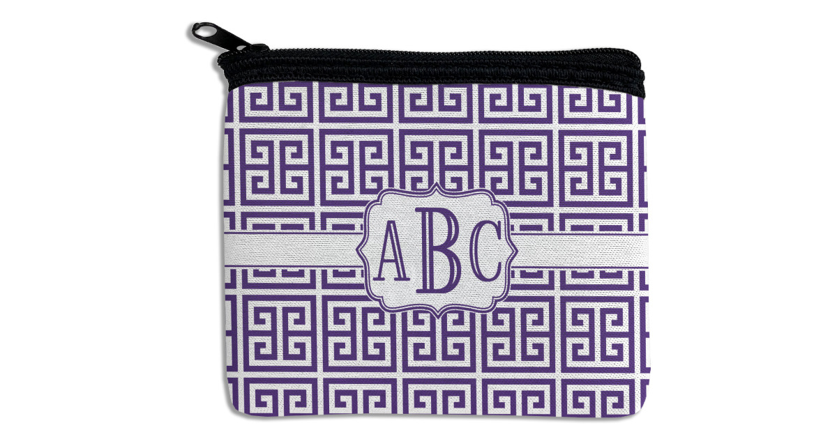 Custom Greek Key Rectangular Coin Purse (Personalized) | YouCustomizeIt