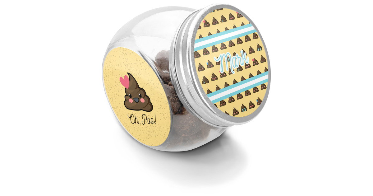 Custom Poop Emoji Puppy Treat Jar (Personalized) | YouCustomizeIt