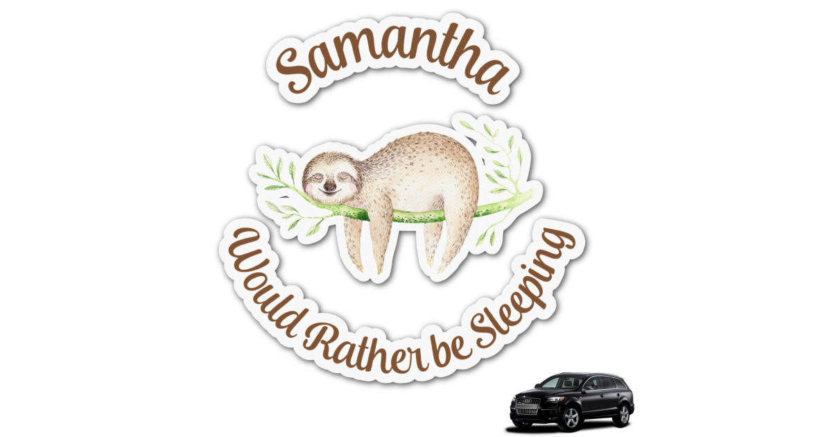 Custom Sloth Graphic Car Decal (Personalized) | YouCustomizeIt
