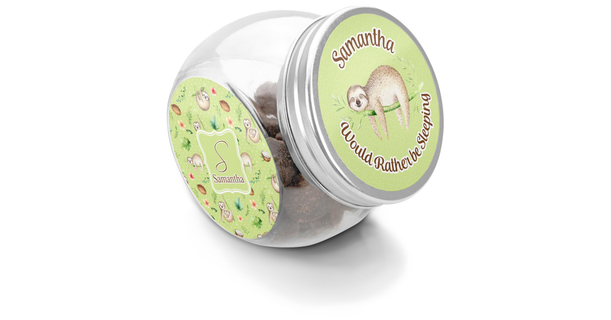 Custom Sloth Puppy Treat Jar (Personalized) | YouCustomizeIt