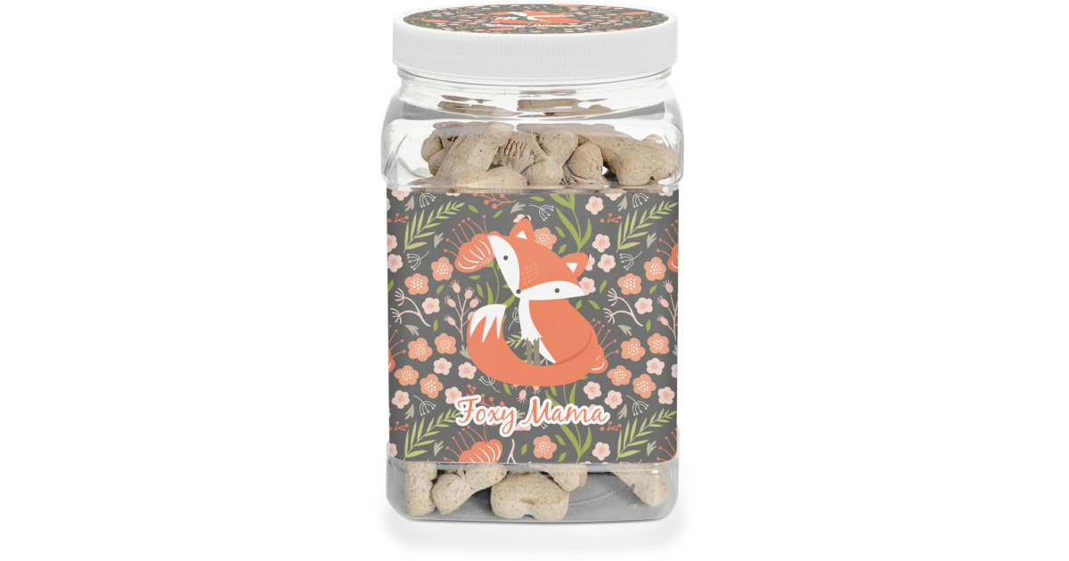 Custom Foxy Mama Dog Treat Jar | YouCustomizeIt