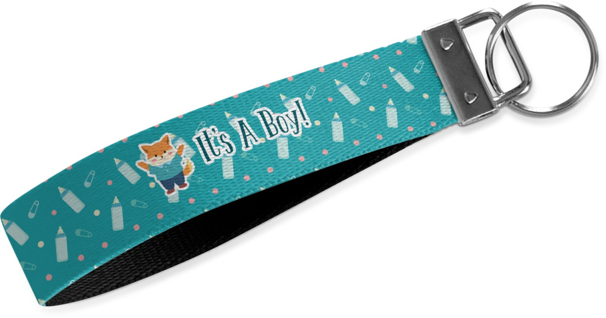 Custom Baby Shower Webbing Keychain Fob - Small (Personalized ...