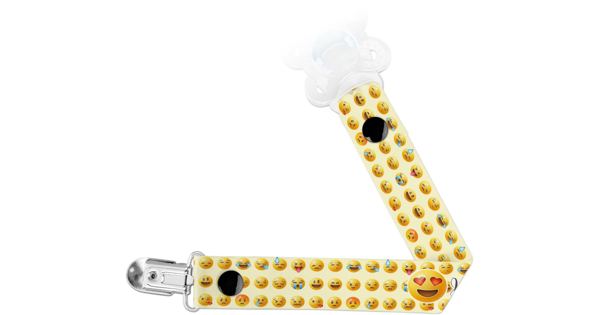Custom Emojis Pacifier Clip (Personalized) | YouCustomizeIt