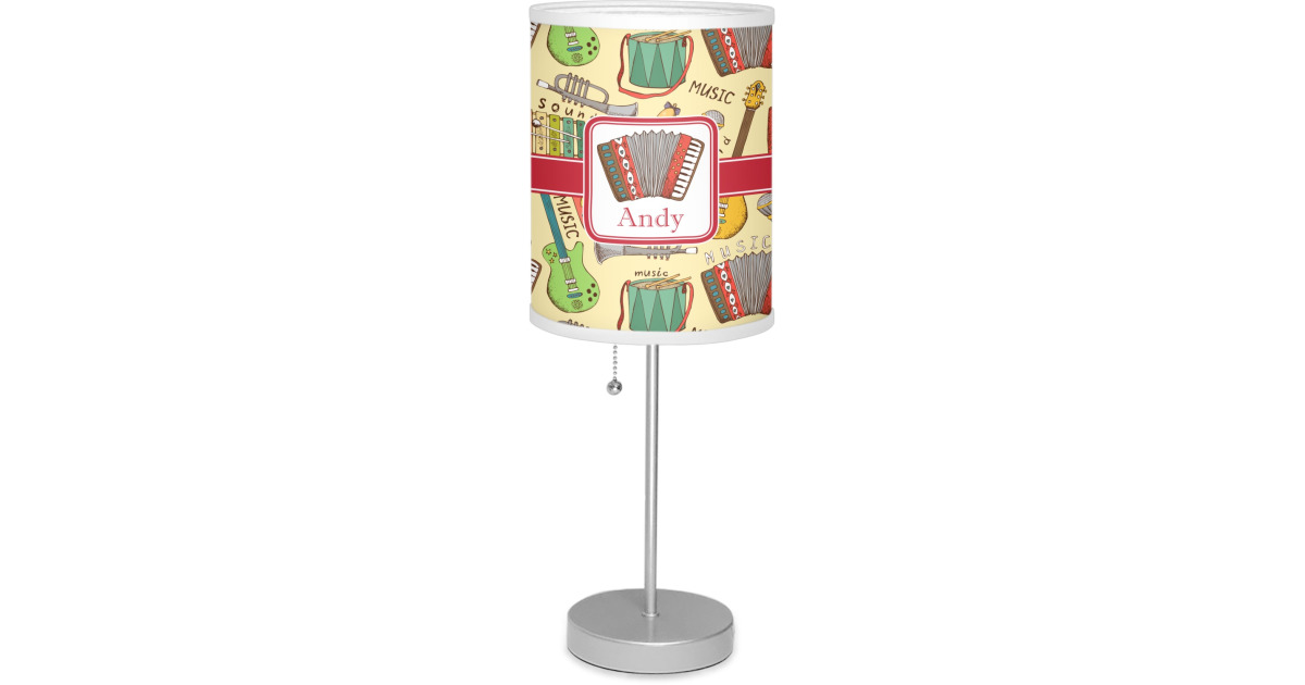 Custom Vintage Musical Instruments Lamp with Drum Shade (Personalized ...
