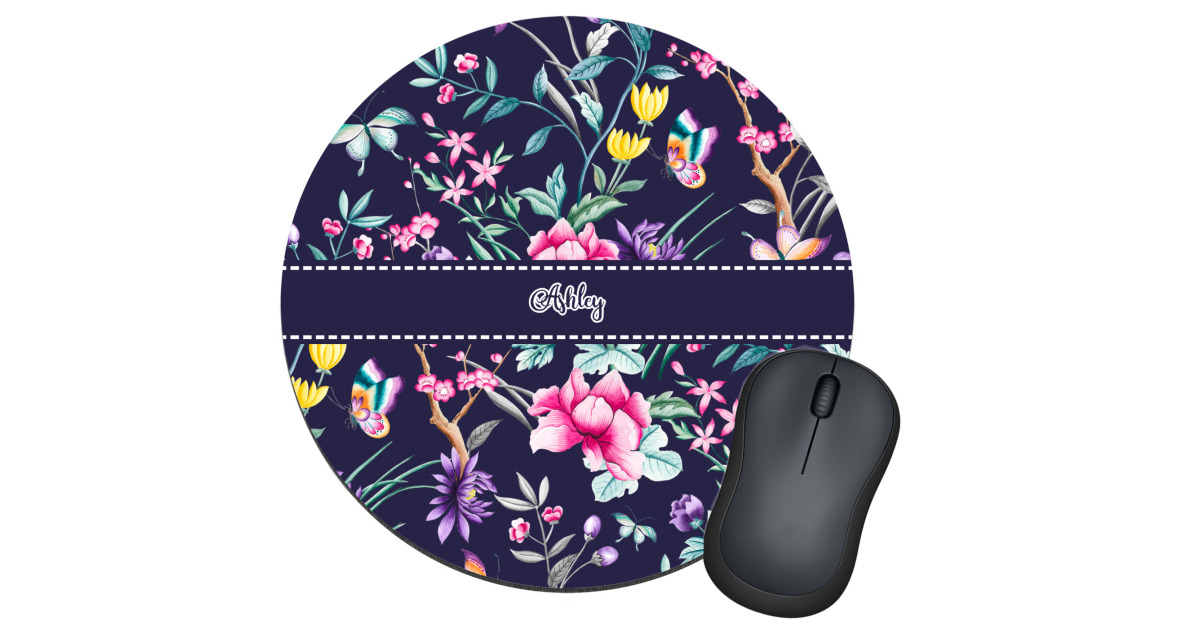 Custom Chinoiserie Round Mouse Pad (Personalized) | YouCustomizeIt