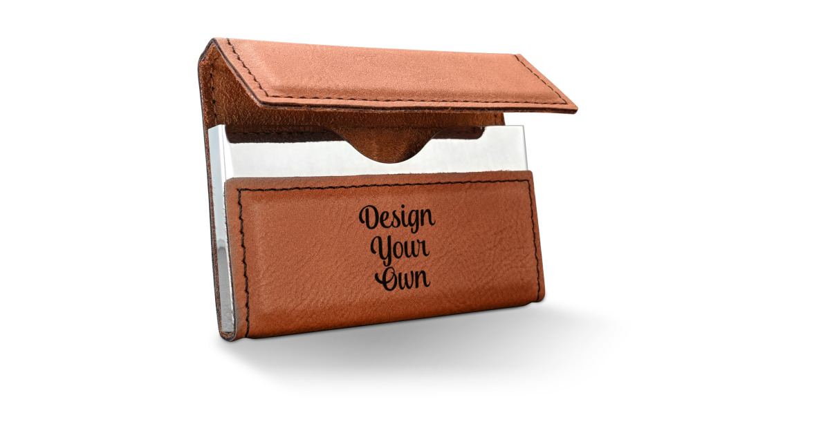 Custom Leatherette Business Card Holders - Double-Sided | Design ...