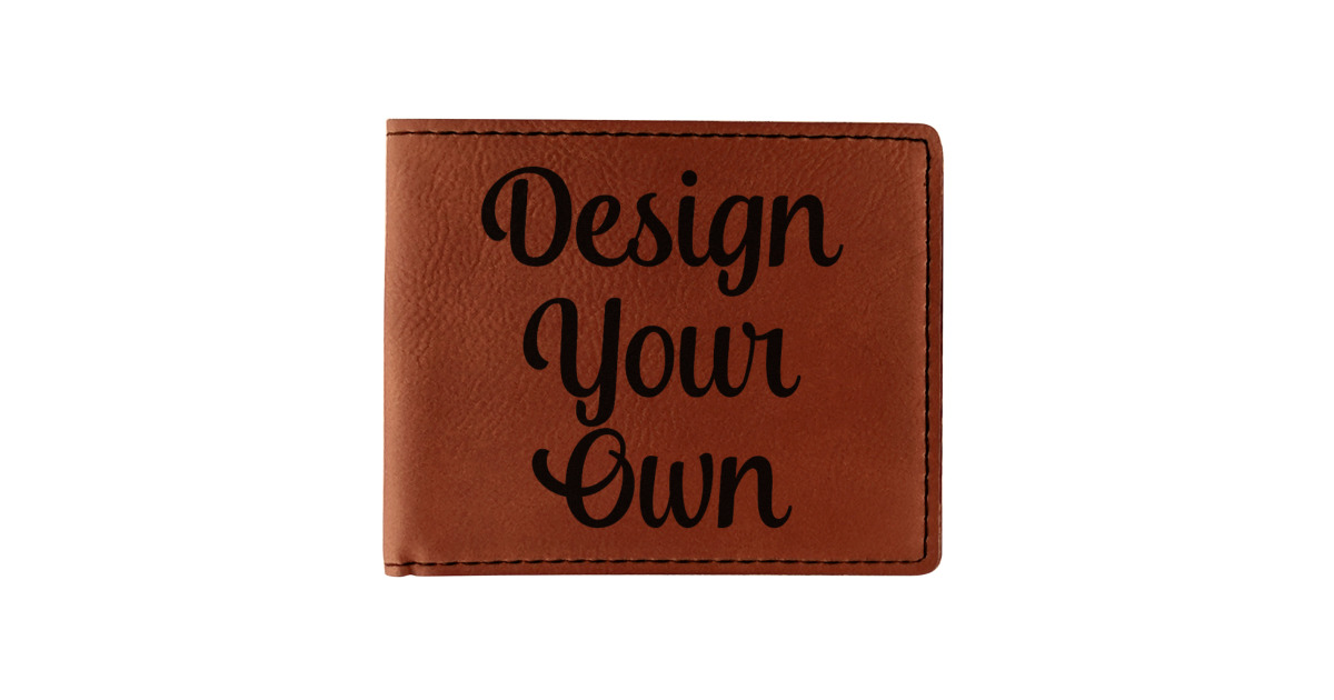 Custom Leatherette Bifold Wallets - Single-Sided | Design & Preview ...