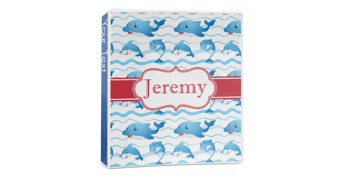 Custom Dolphins 3-Ring Binder - 1 inch (Personalized) | YouCustomizeIt