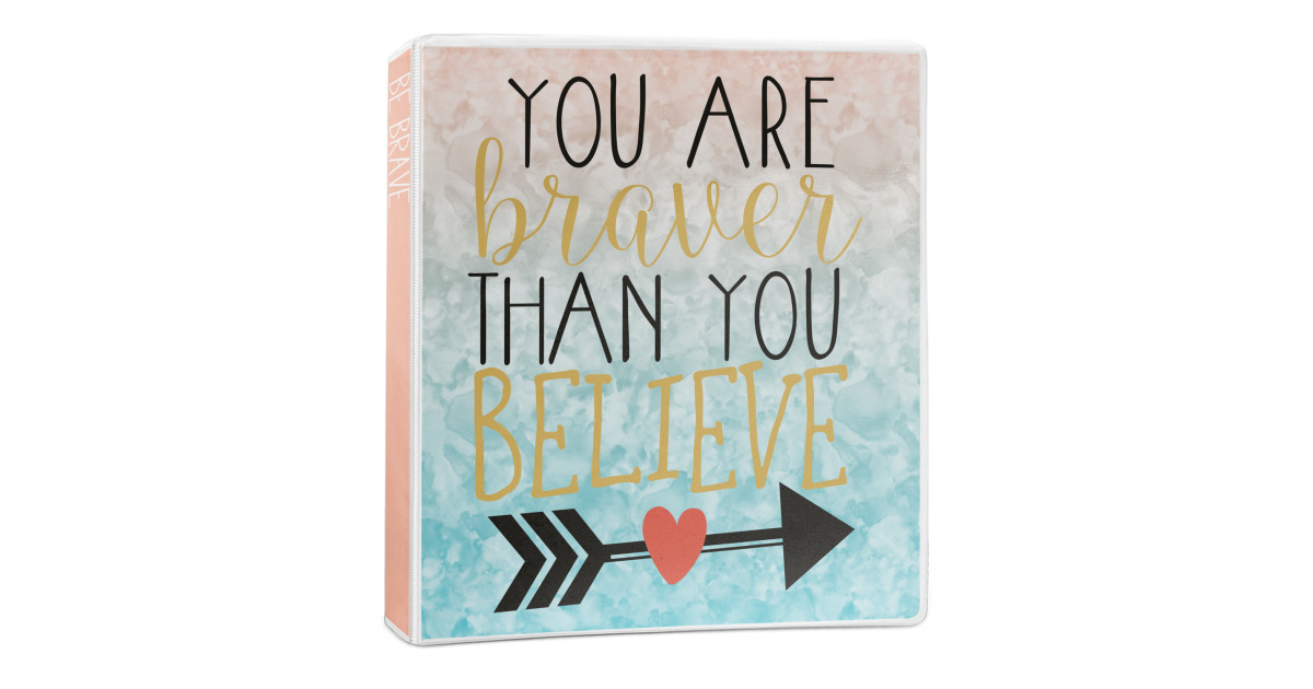 Custom Inspirational Quotes 3-Ring Binder - 1 inch | YouCustomizeIt